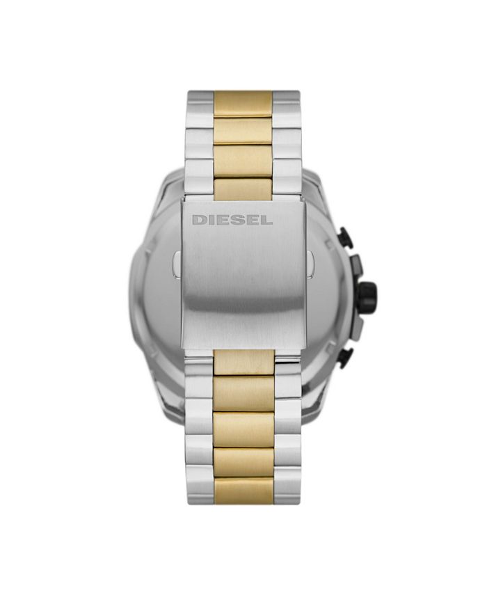 Diesel Men's Mega Chief Chronograph Two-Tone Stainless Steel Bracelet ...
