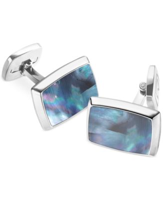 M-Clip Mother of Pearl Rectangle Cufflinks - Macy's