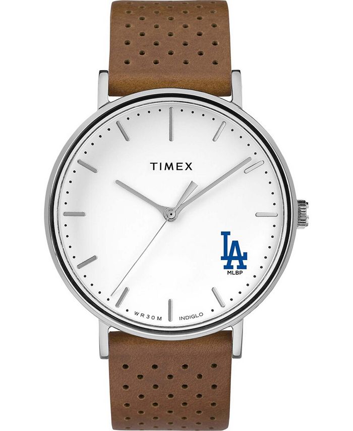 Timex Los Angeles Dodgers Bright Whites Tribute Collection Watch - Macy's