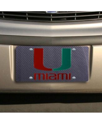 Multi Miami Hurricanes Carbon Fiber License Plate - Macy's