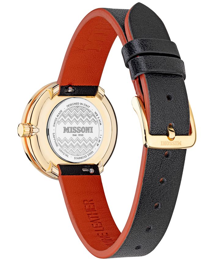 Missoni Women's Swiss M1 Interchangeable Jacquard Silk Fabric & Leather ...