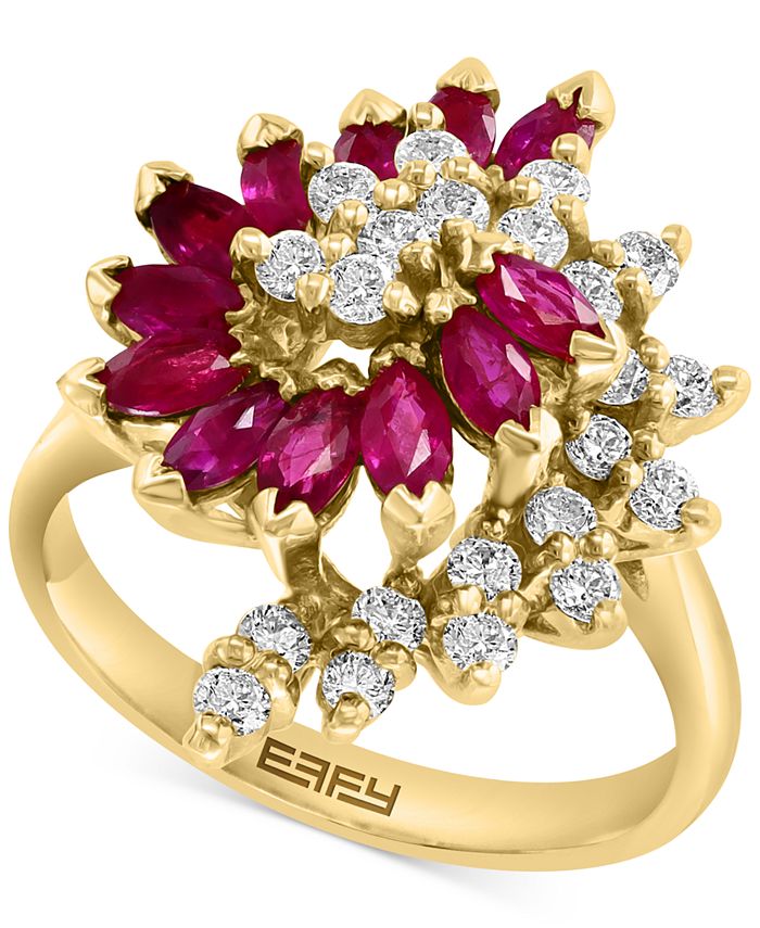 EFFY Collection EFFY® Ruby (1-3/8 ct. t.w.) & Diamond (5/8 ct. t.w ...