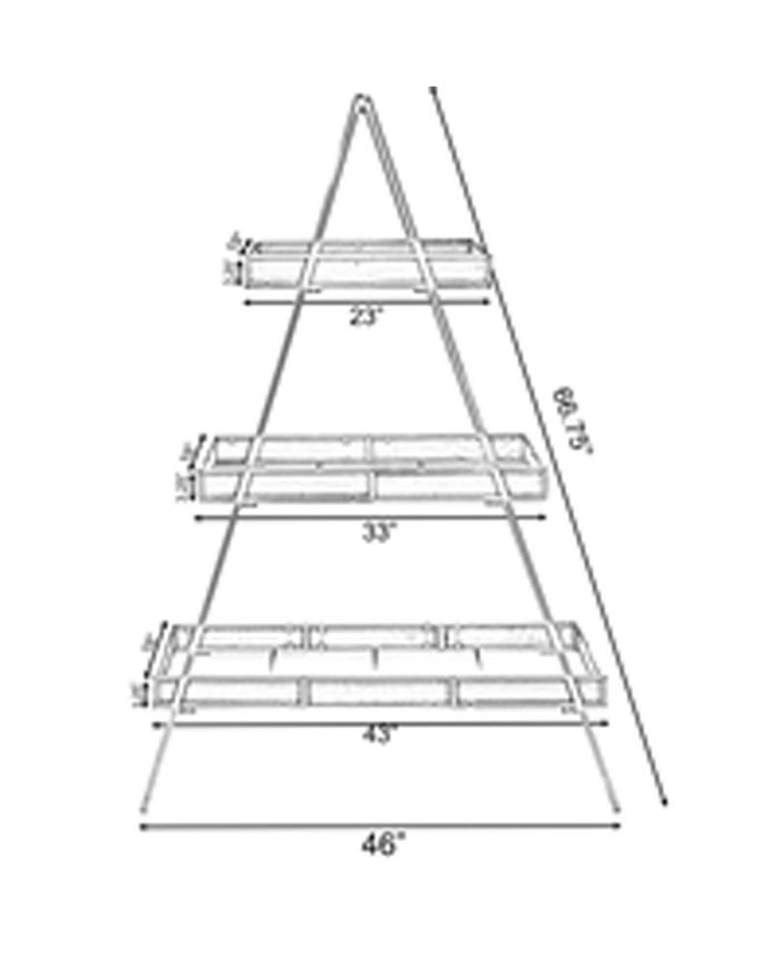 Vintiquewise Large Ladder Triangular 3 Tier Metal Display Shelving ...