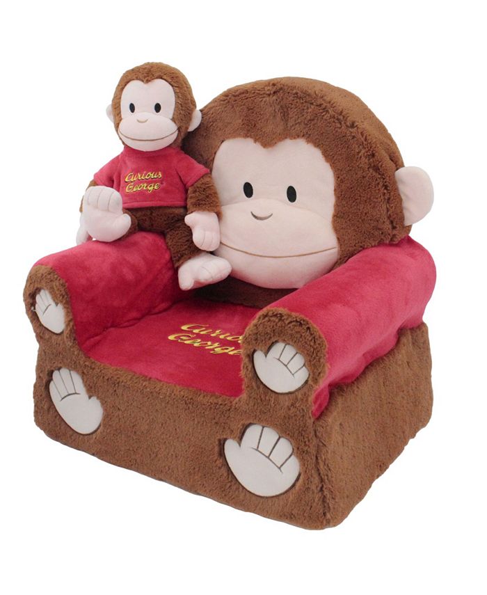 Animal Adventure Curious George Character Chair and Plush Bundle, Set ...