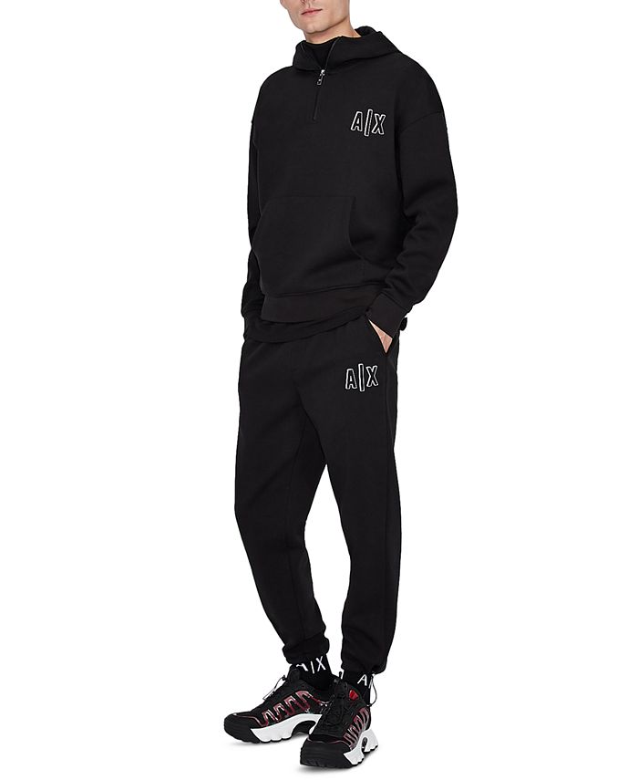 A|X Armani Exchange Men's Quarter-Zip Logo Hoodie - Macy's