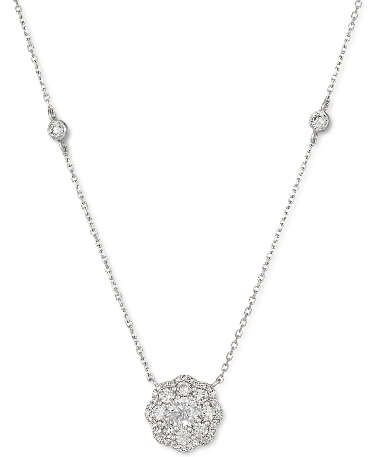 Click here for Le Vian Vanilla Diamond Flower Cluster Station 19... prices