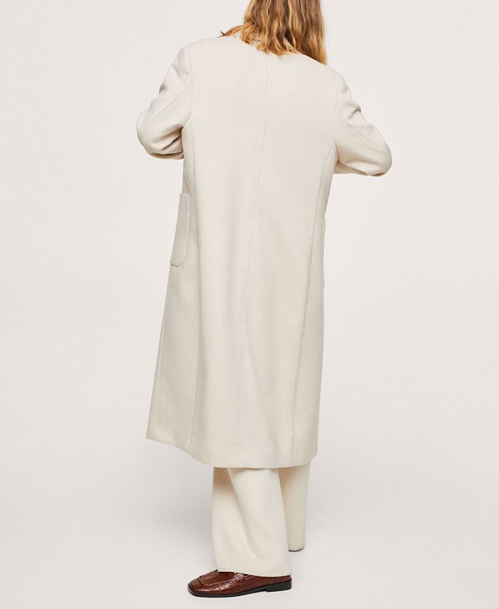 MANGO Women's Double-Breasted Coat - Macy's