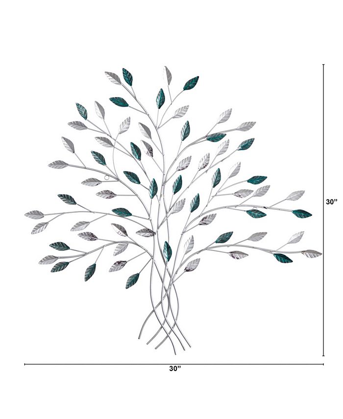 Nearly Natural Hand-Painted Tree of Life Wall Art Decor, 30" x 30" - Macy's