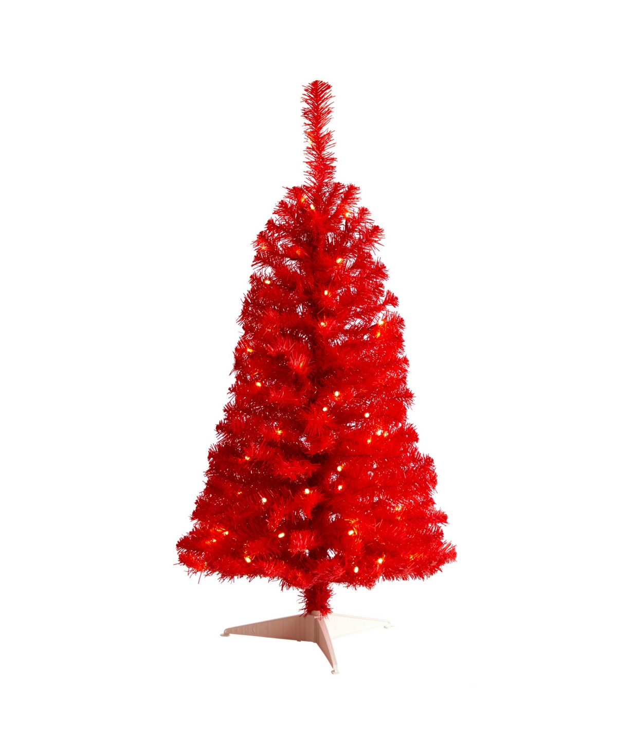 Click here for Red Artificial Christmas Tree with 50 Led Lights a... prices