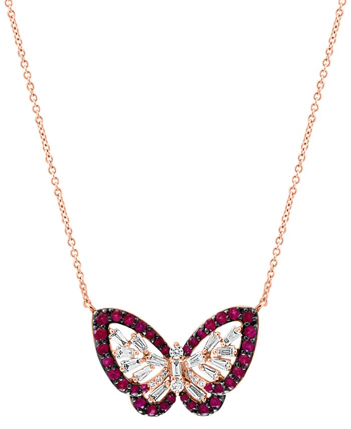 EFFY Collection EFFY® Ruby (3/4 ct. t.w.) & Diamond (3/8 ct. t.w ...