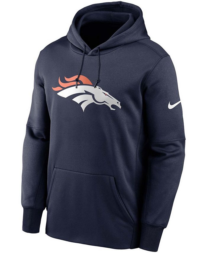 Nike Men's Navy Denver Broncos Fan Gear Primary Logo Therma Performance ...