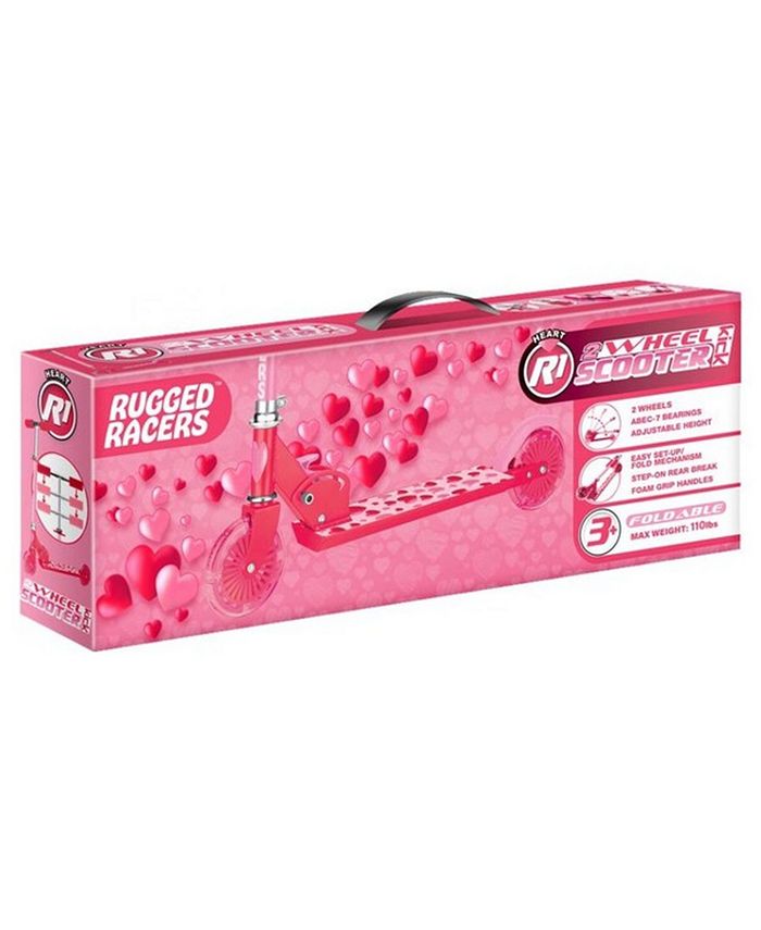 Rugged Racers 2 Wheel Scooter with Heart Design and LED Lights - Macy's