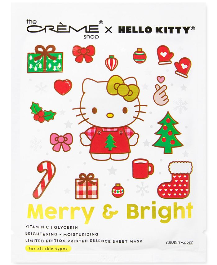The Crème Shop x Hello Kitty Merry & Bright Printed Essence Sheet Mask ...