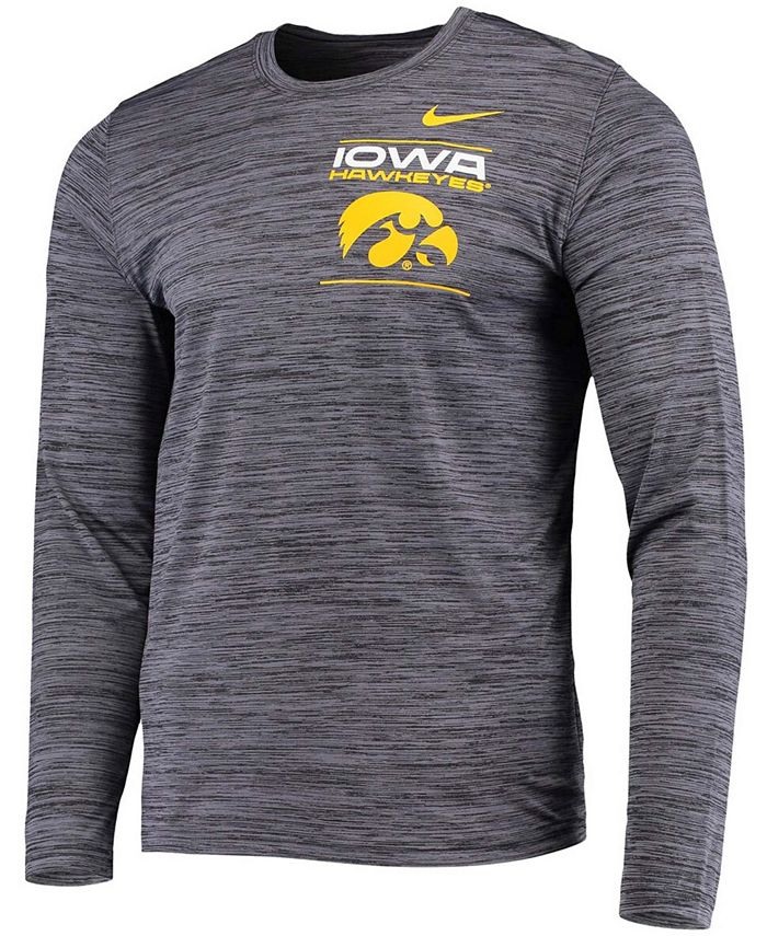 Nike Men's Black Iowa Hawkeyes 2021 Sideline Velocity Performance Long ...