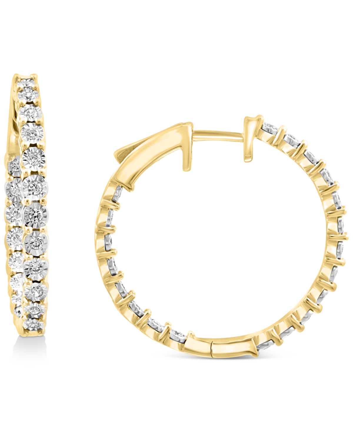 Click here for Effy Diamond In & Out Small Hoop Earrings (3/8 ct.... prices