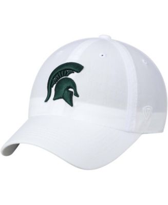 Men's White Michigan State Spartans Primary Logo Staple Adjustable Hat ...