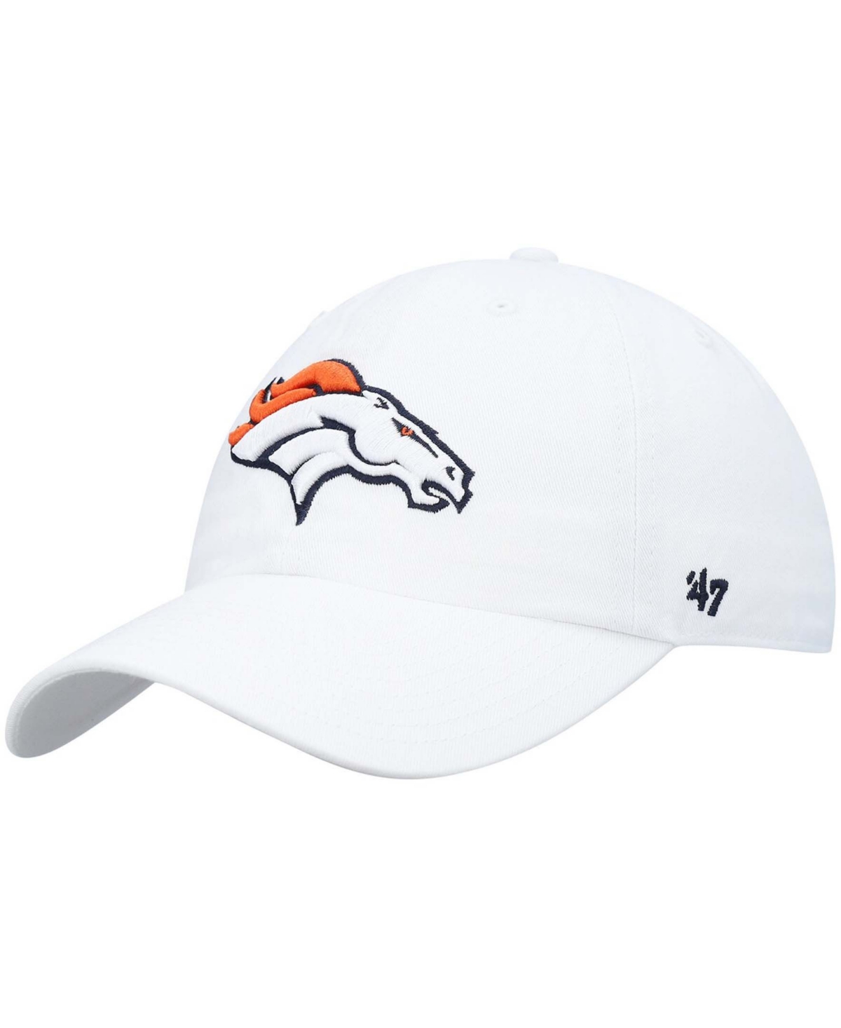 Click here for Mens White Denver Broncos Clean Up Adjustable Hat... prices