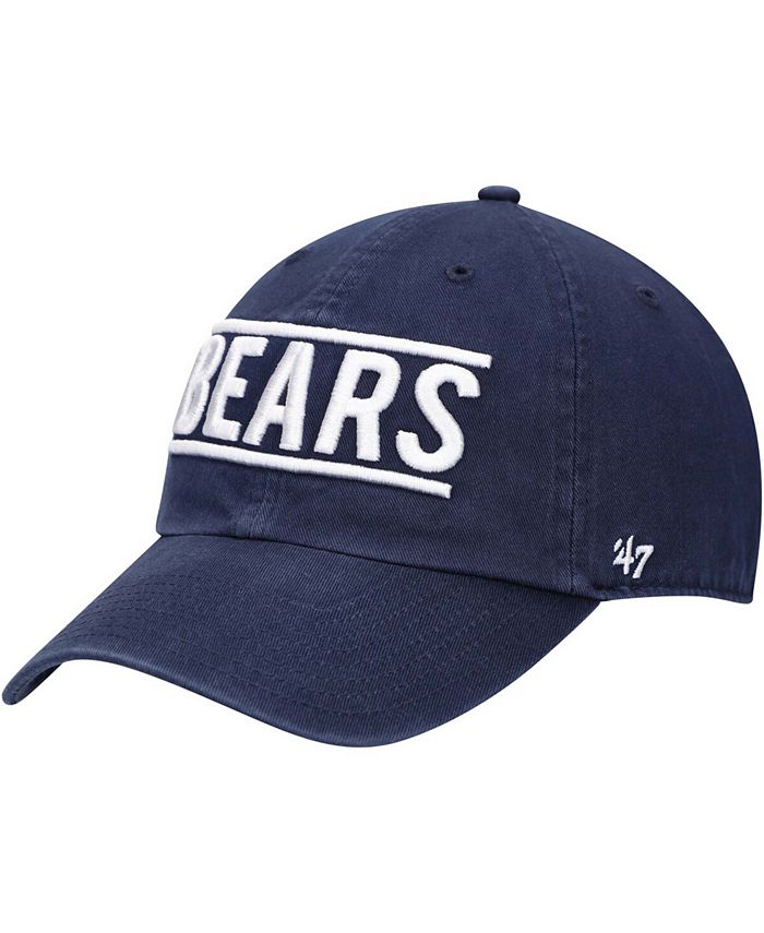 '47 Brand Men's Navy Chicago Bears Clean Up Script Adjustable Hat - Macy's
