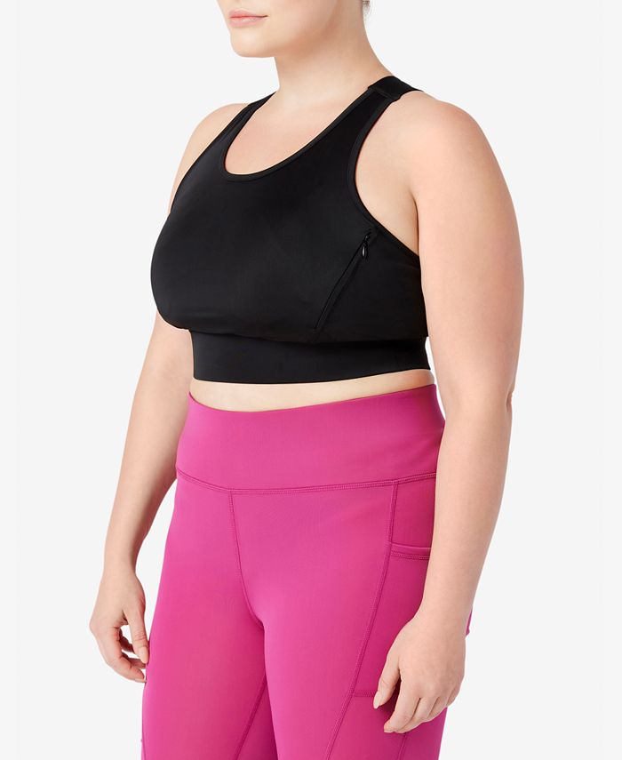 Fila Plus Size Om Bliss Back-Cutout Sports Bra - Macy's