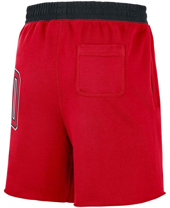 Nike Men's Red Toronto Raptors 75th Anniversary Courtside Fleece Shorts ...