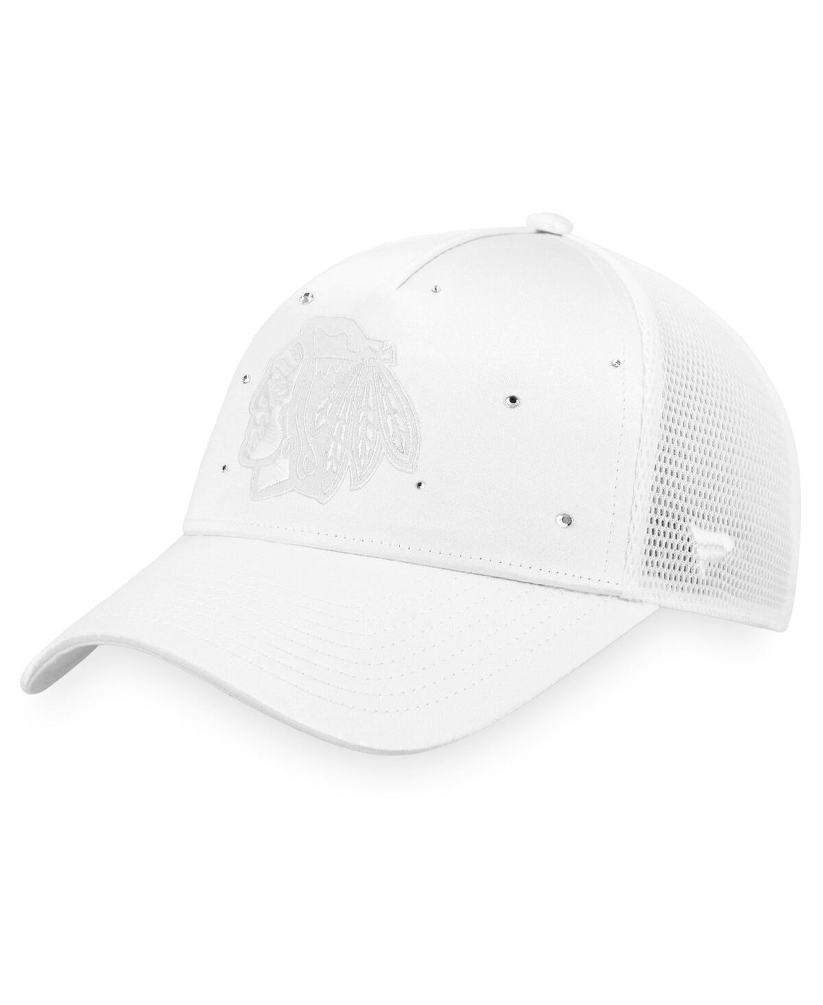 Click here for Womens White Chicago Blackhawks Winter Lights Truc... prices