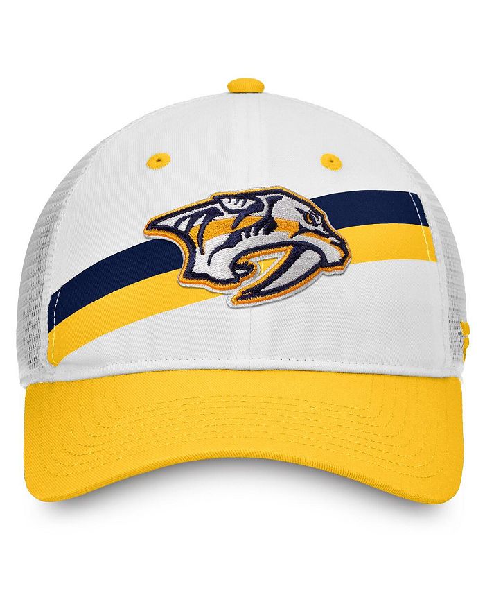 Fanatics Men's Gold, White Nashville Predators Prep Squad Trucker ...