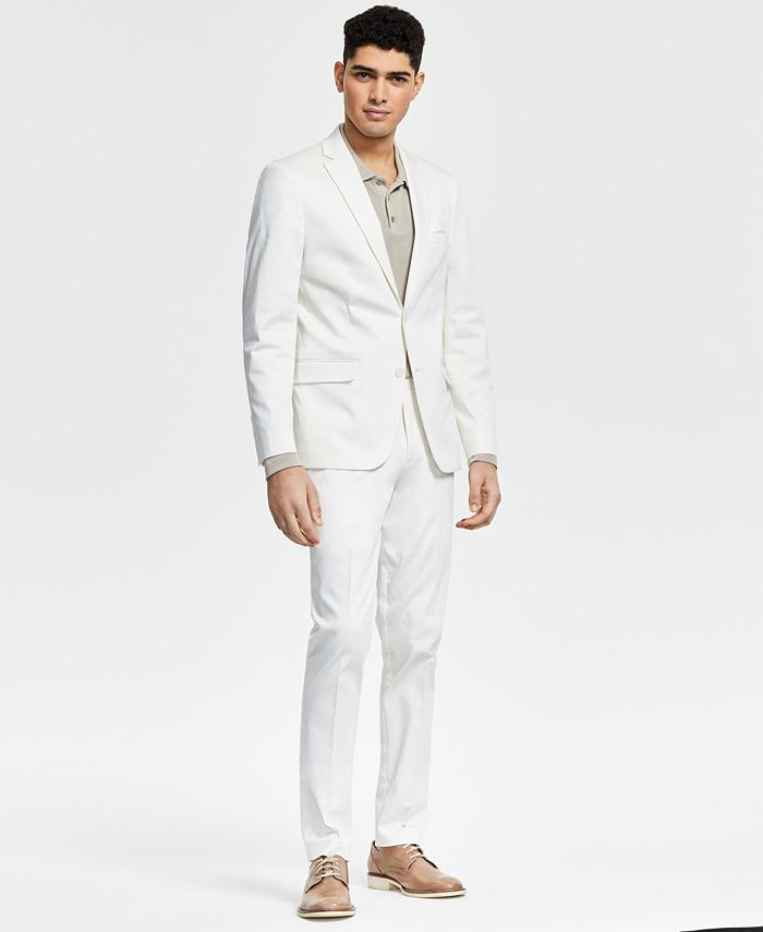 Bar III Men's Slim-Fit Cotton Stretch Solid Suit Separate , Created for ...