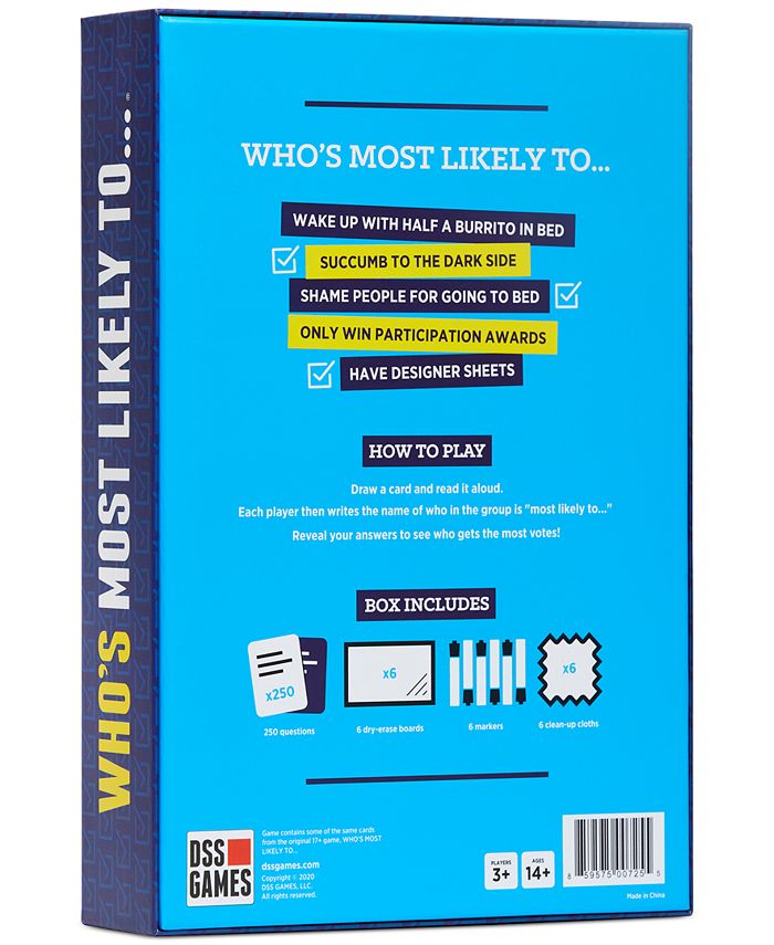 DSS Games Who's Most Likely to Game & Reviews - Unique Gifts by STORY ...
