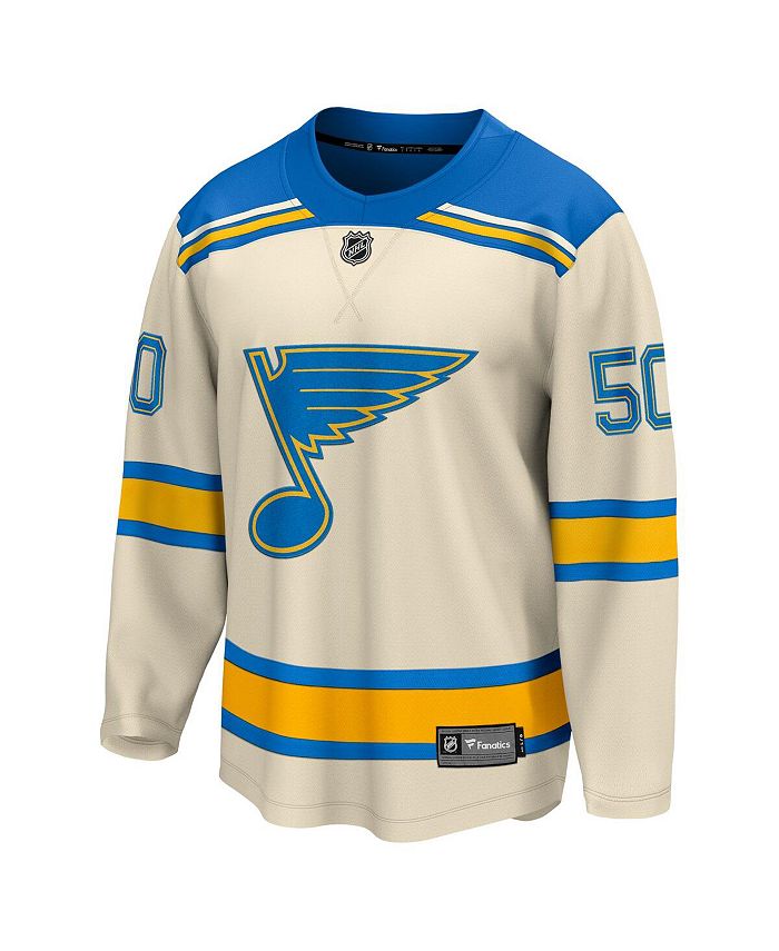 Fanatics Men's Jordan Binnington Cream St. Louis Blues 2022 Winter Classic Breakaway Player ...