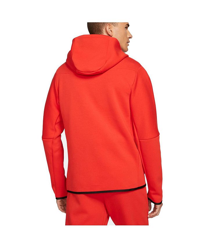 Nike Men's Red Liverpool Tech Fleece Windrunner Full-Zip Hoodie Jacket ...