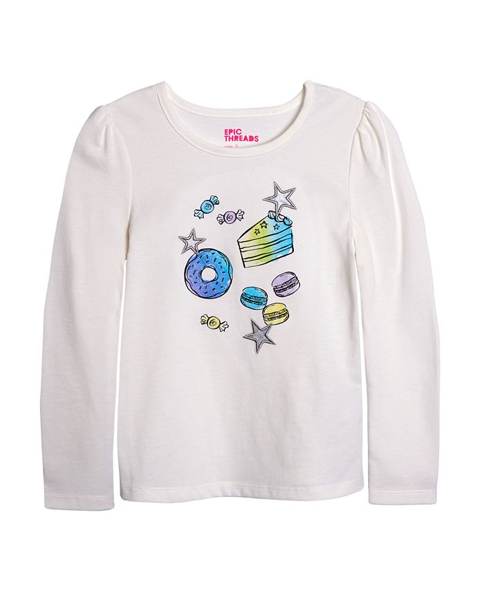 Epic Threads Toddler Girls Desserts T-shirt - Macy's