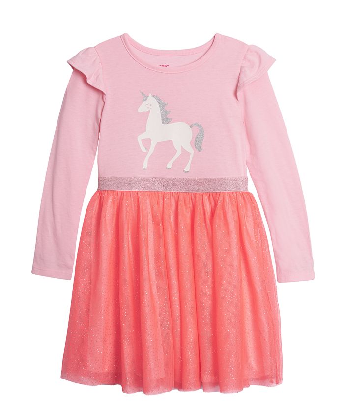 Epic Threads Little Girls Long Sleeve Unicorn Tutu Dress - Macy's