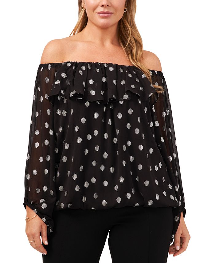 MSK Plus Size Ruffled Off-the-Shoulder Top - Macy's