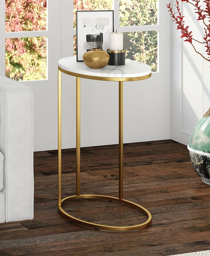 Hudson & Canal Enzo Side Table, 20" x 12" - Macy's