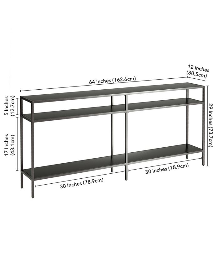 Hudson & Canal Sivil 64" Console Table with Shelves - Macy's