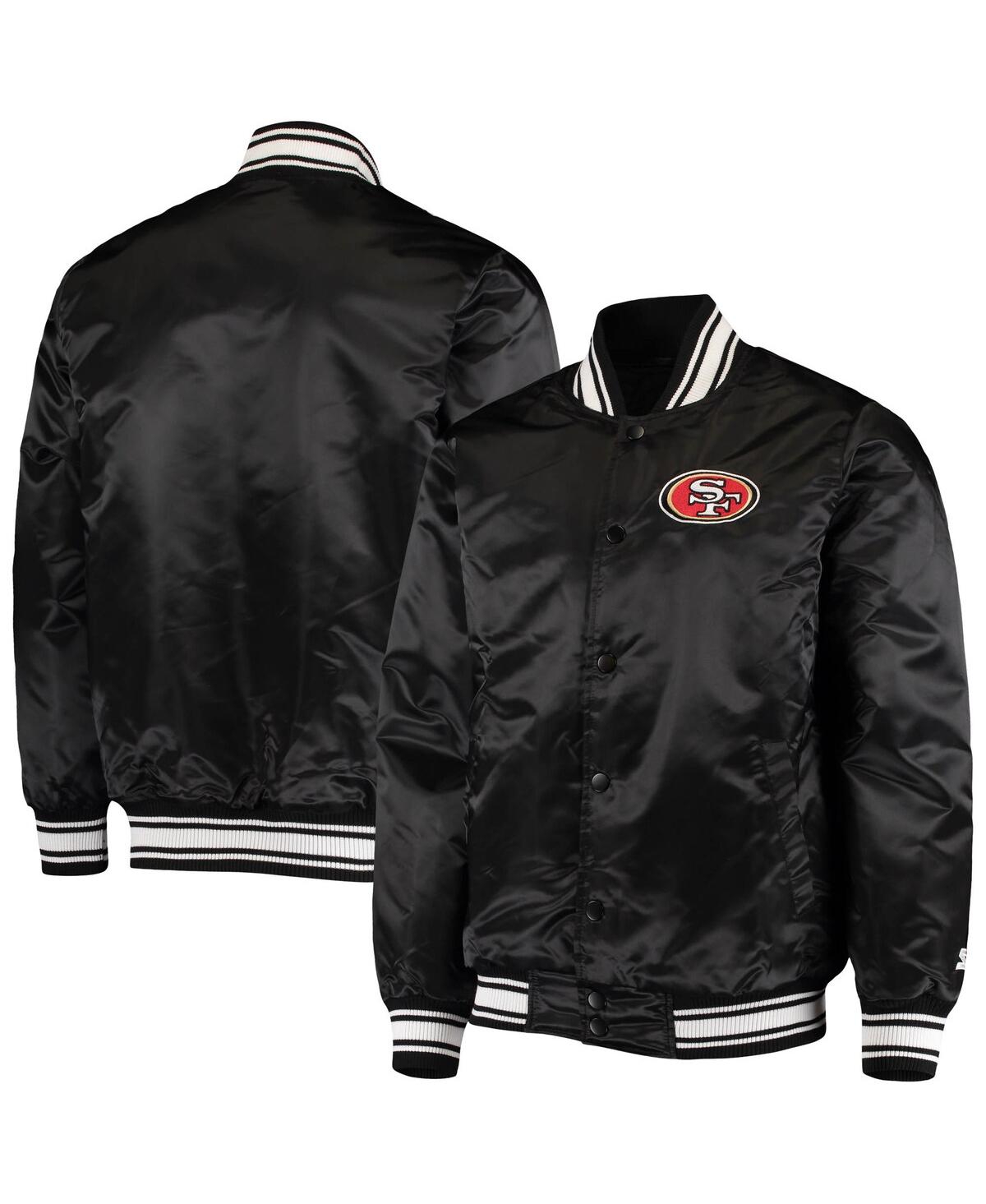Click here for Mens Black San Francisco 49ers Locker Room Satin V... prices
