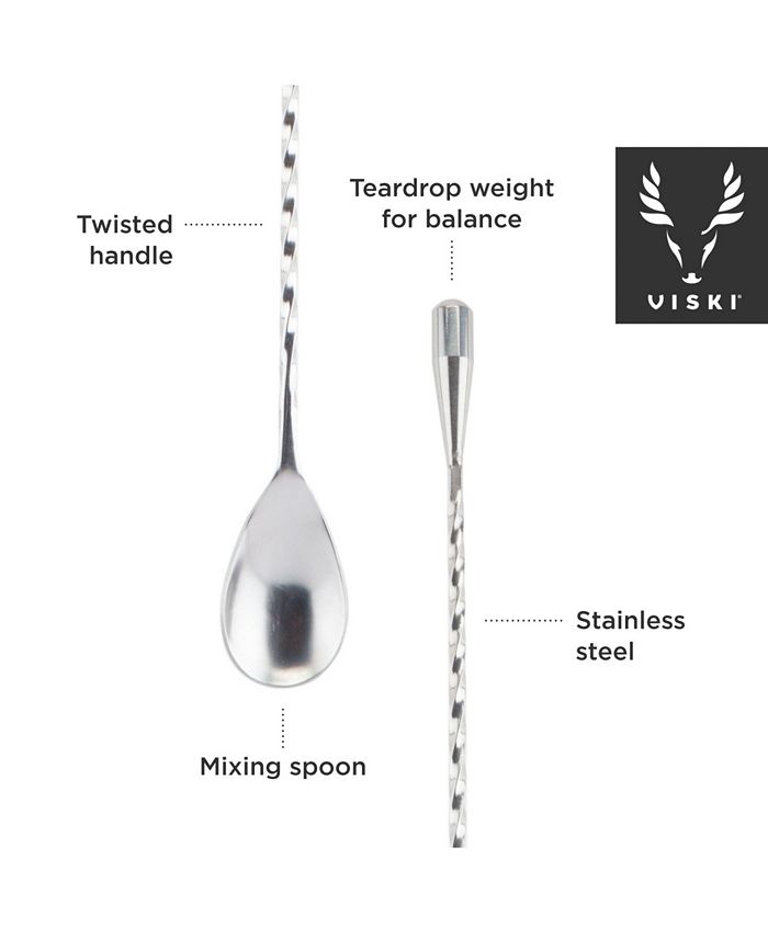 Viski Professional Stainless Steel Weighted Bar Spoon - Macy's