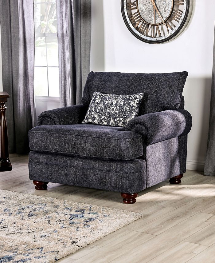Furniture of America Lismore Recessed Arm Accent Chair - Macy's