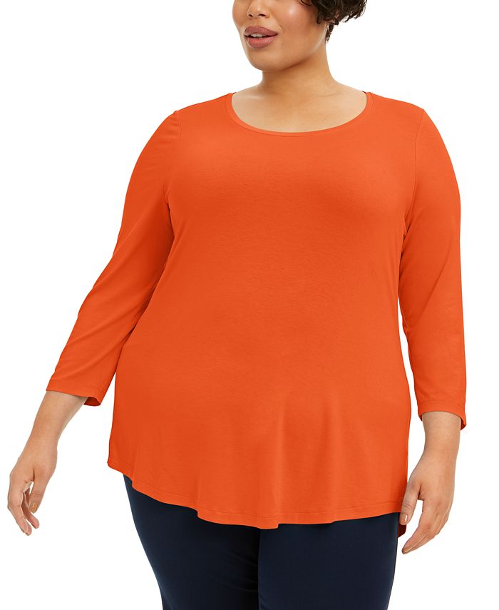 Jm Collection Plus Size Scoopneck Top Created For Macys Macys