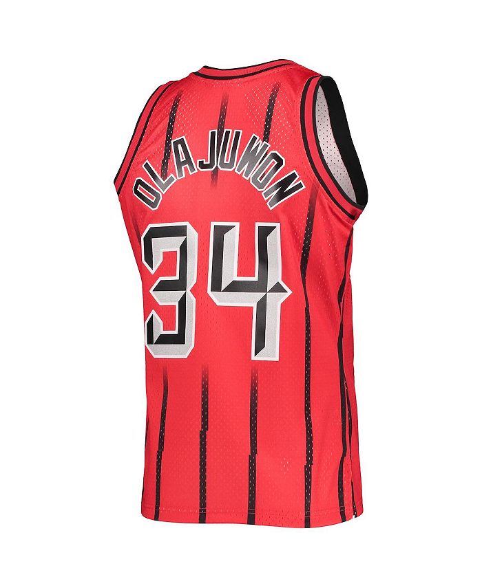 Mitchell And Ness Mens Hakeem Olajuwon Red Houston Rockets 1996 97
