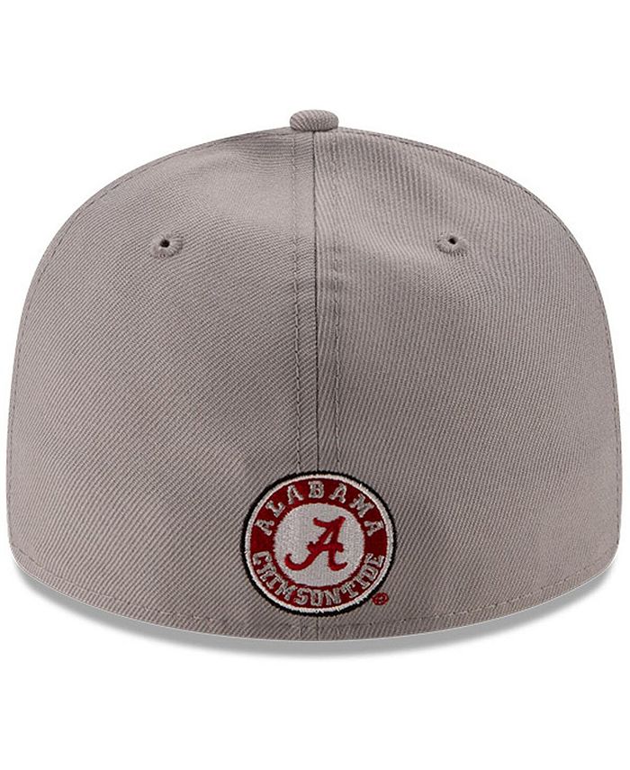 New Era Men's Gray and Crimson Alabama Crimson Tide Basic Low Profile ...