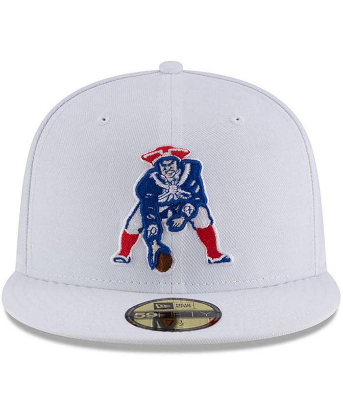 New Era Men's White New England Patriots Throwback Logo Omaha 59FIFTY ...