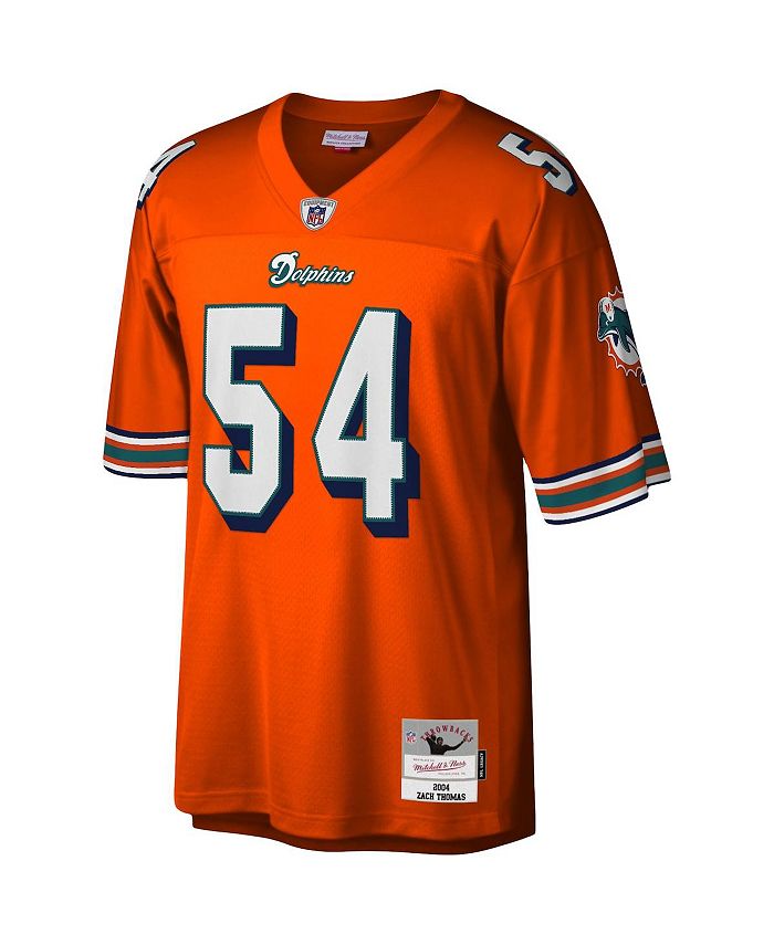 Mitchell & Ness Men's Zach Thomas Orange Miami Dolphins Legacy Replica ...