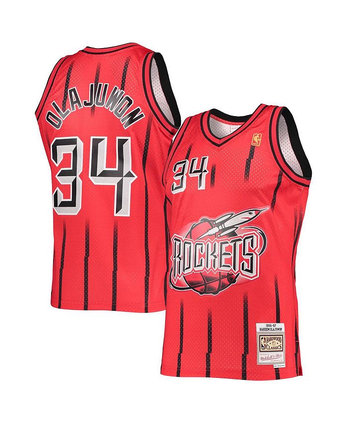 Mitchell And Ness Mens Hakeem Olajuwon Red Houston Rockets 1996 97