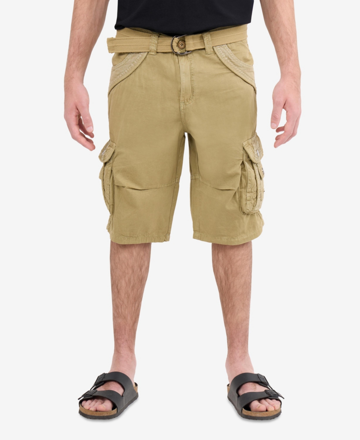 Click here for X-Ray Mens Belted Double Pocket Cargo Shorts - New... prices