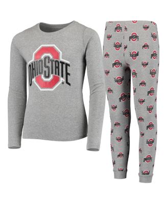 Big Boys Heathered Gray Ohio State Buckeyes Long Sleeve T-shirt and ...