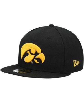 Men's Black Iowa Hawkeyes Primary Team Logo Basic 59FIFTY Fitted Hat ...
