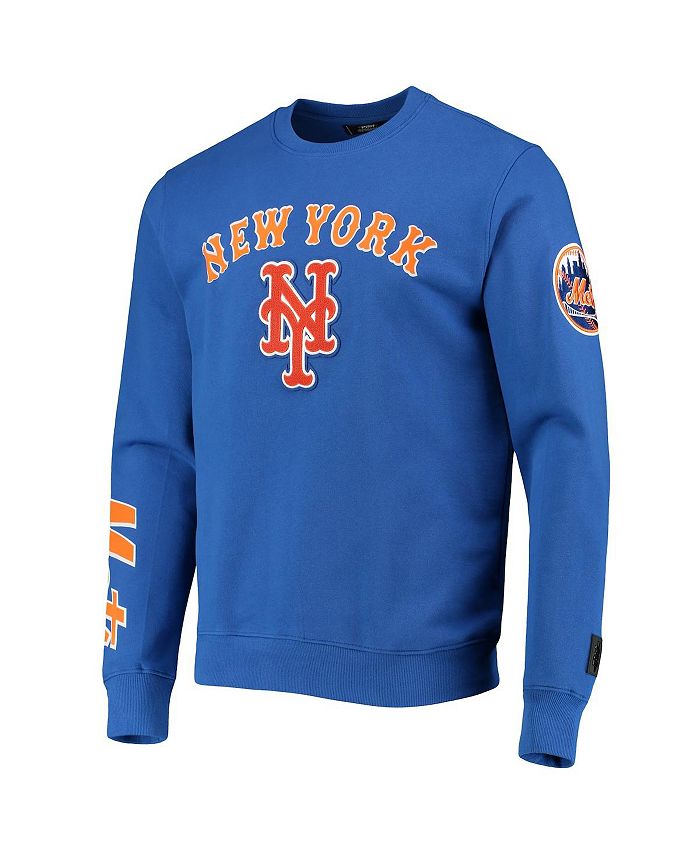 Pro Standard Men's Royal New York Mets Stacked Logo Pullover Sweatshirt ...
