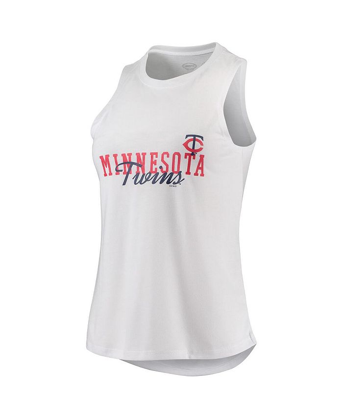 Concepts Sport Women's White, Black Minnesota Twins Sonata Tank Top and ...