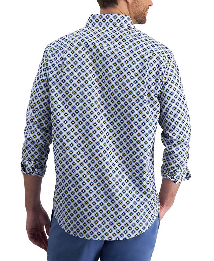 Club Room Men's Concho Tile-Print Shirt, Created for Macy's - Macy's